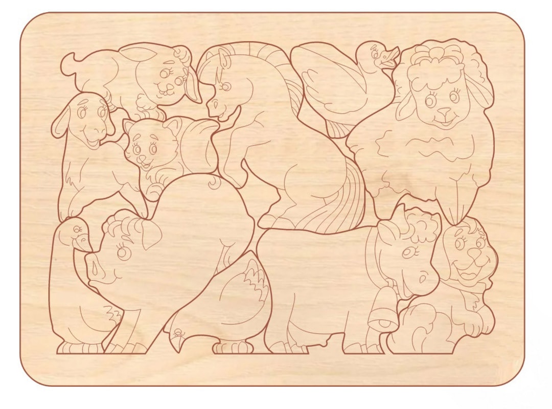 Animal Puzzle, 11 Unique Animal Shapes, Toys for Kids, Puzzle, File for ...