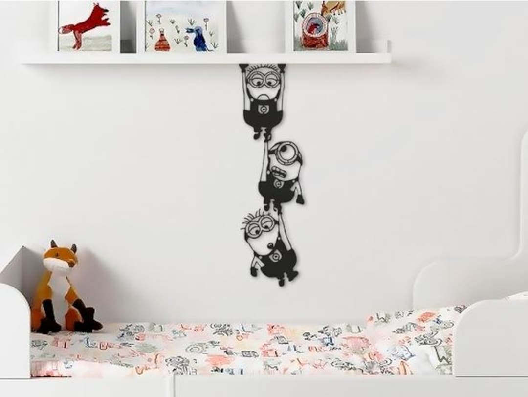 Minions Wall Decor Laser File | Cute Hanging Cartoon Vector for CNC ...