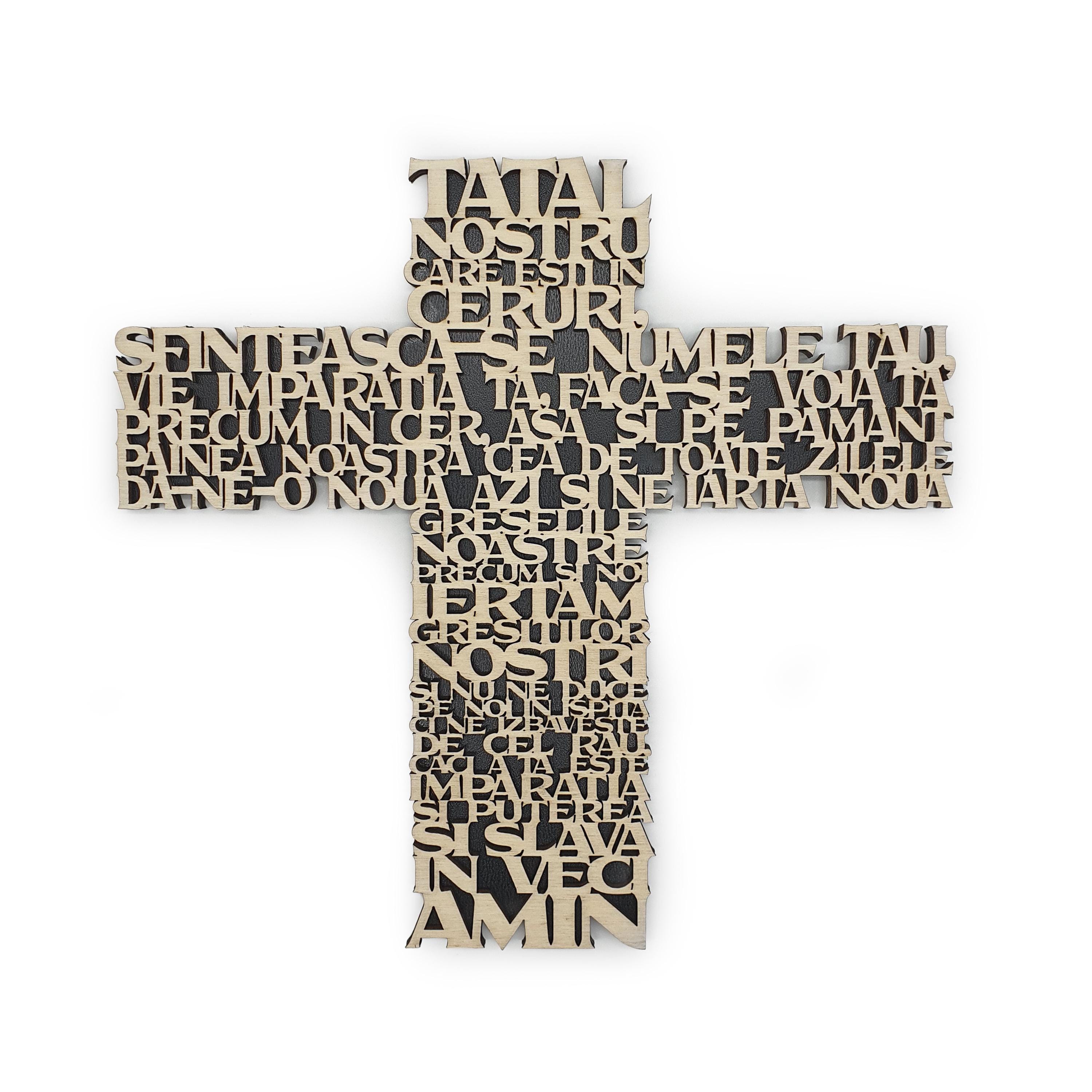 Our Father Prayer Cross SVG, Romanian Orthodox Decor, Laser Cut ...
