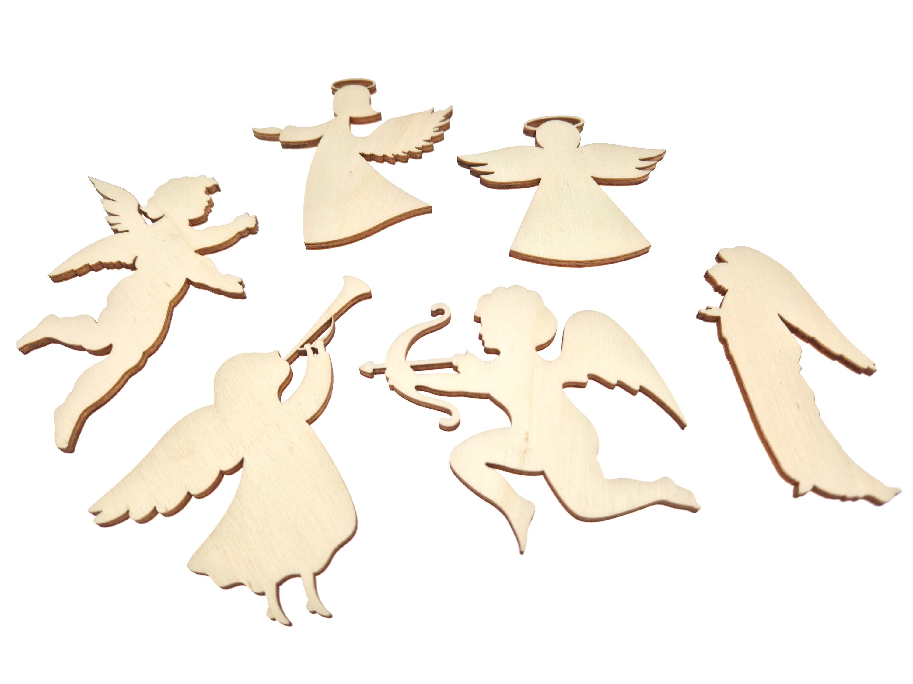 Set of 6 Angel SVG Designs - Vector Files for Laser, Cricut, CNC Crafts ...