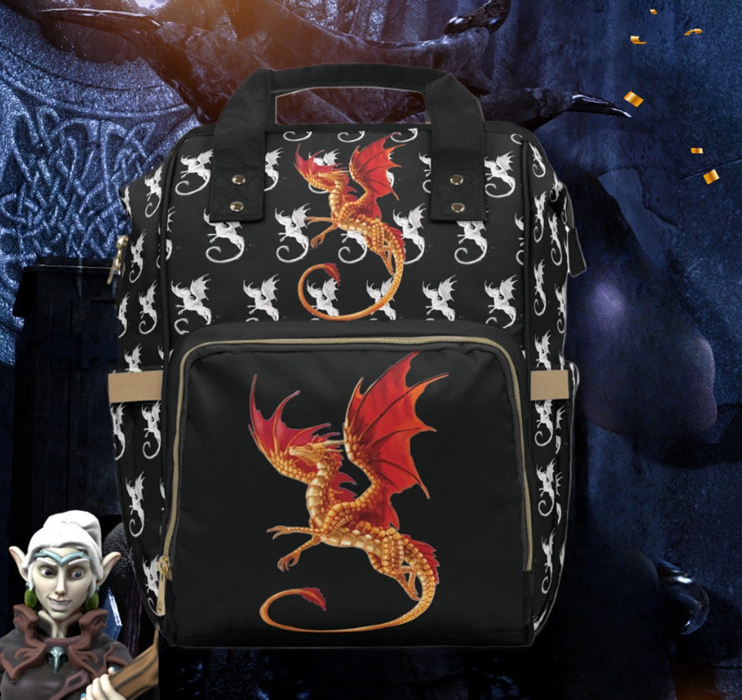 Red Dragon Backpack Bag | Multi-functional Dragon Bag for Traveling ...