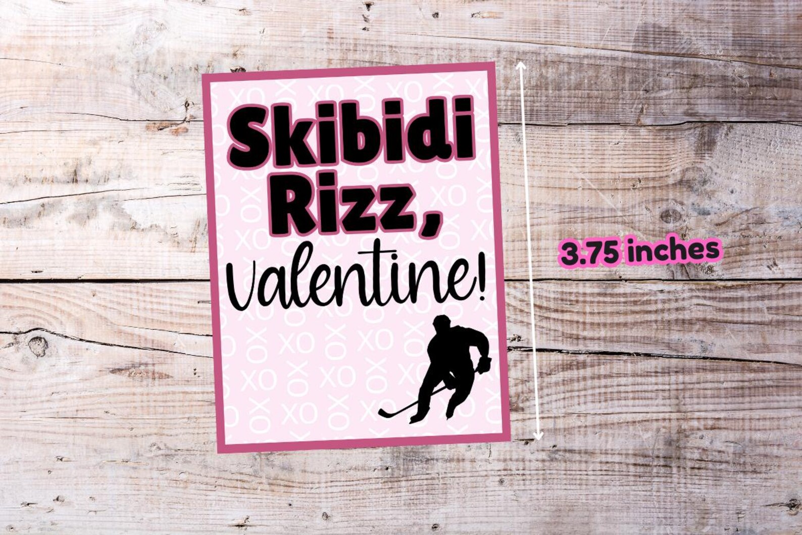 Printable Ice Hockey Gen Alpha Slang Valentine Printable Pack | Funny ...
