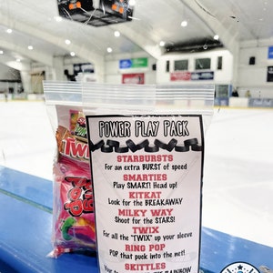 Printable ICE HOCKEY Candy Survival Kit Cards | Hockey Player Gift ...