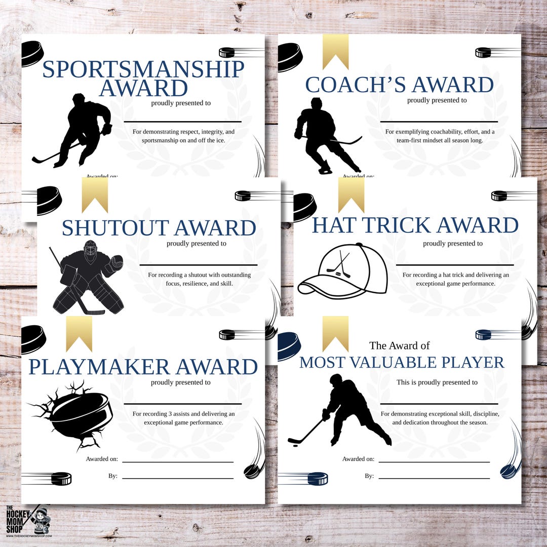 Hockey Awards Bundle Printable | Coach & Team Manager Banquet Pack | 7 ...