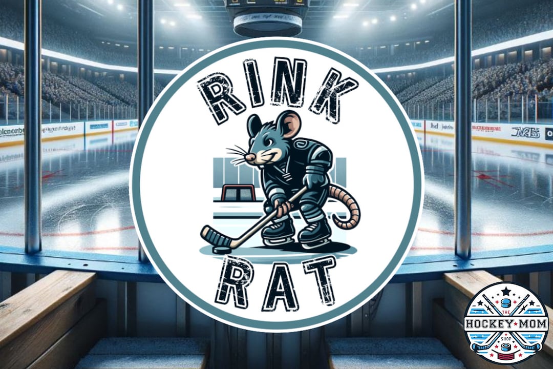 RINK RAT Ice HOCKEY Vinyl Sticker | Player Team Tournament Favors ...