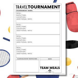 Ultimate Ice Hockey Tournament Printable Planner Pack | Team Mom ...