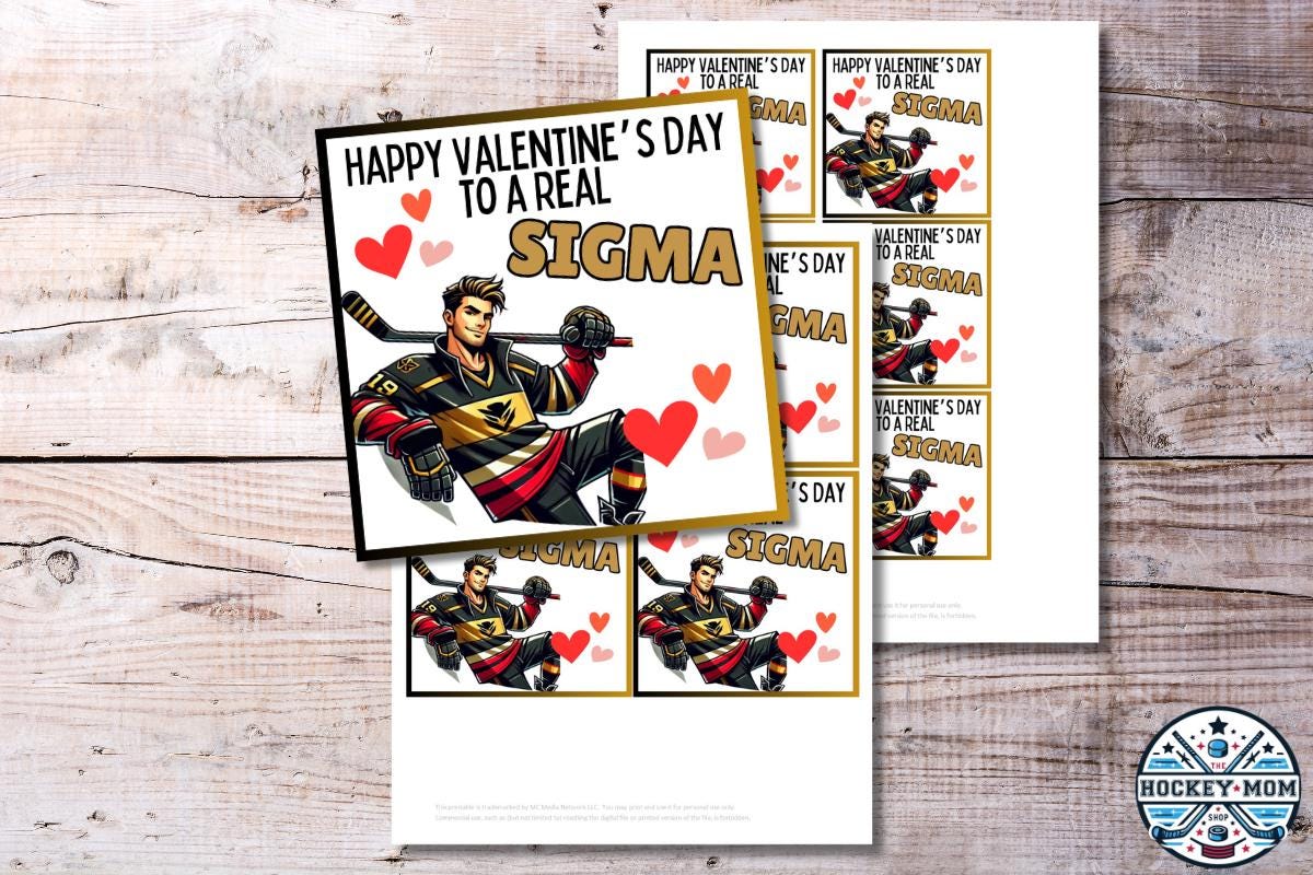 Printable Ice Hockey Funny Sigma Valentine Printable | Funny Kids Tween ...