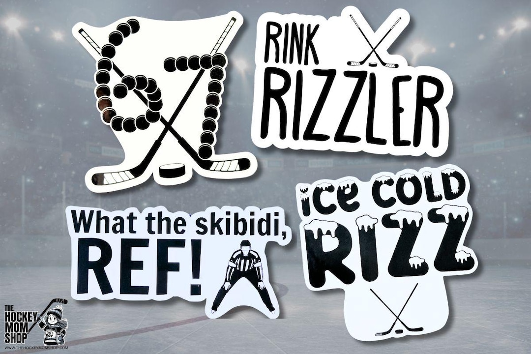 Hockey Brain Rot Sticker Pack Rizz Rizzler 67 Skibidi Vinyl Stickers ...