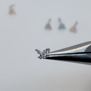 20g Butterfly Nose Stud, Nose Ring, Butterfly Nose Pins, Surgical Steel ...