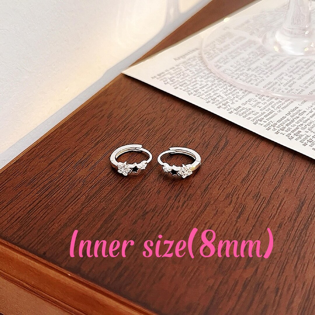 Tiny Star 8mm Conch Cartilage Hoop Earring, Cartilage Hoop,925 Sterling ...