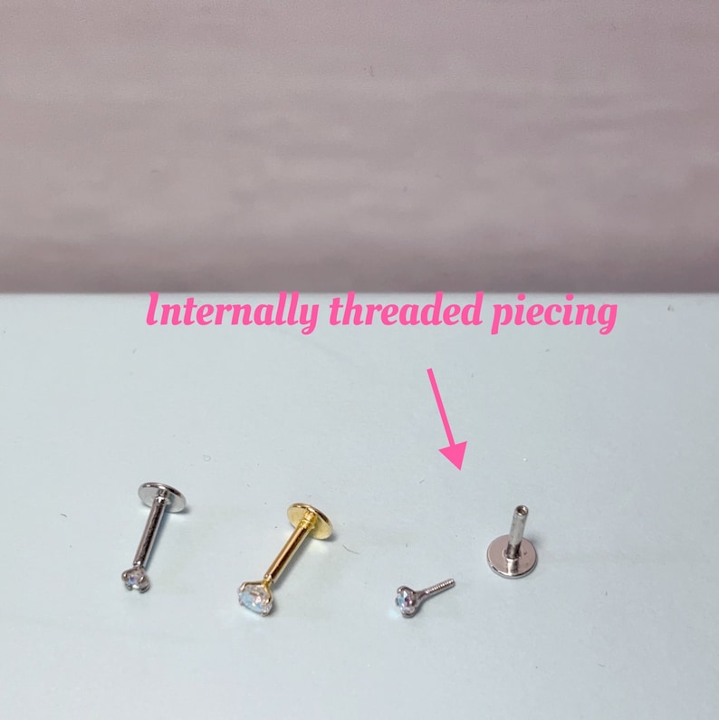 18g Incredible Color Conch Cartilage Stud Earrings, Minimalist Earrings ...