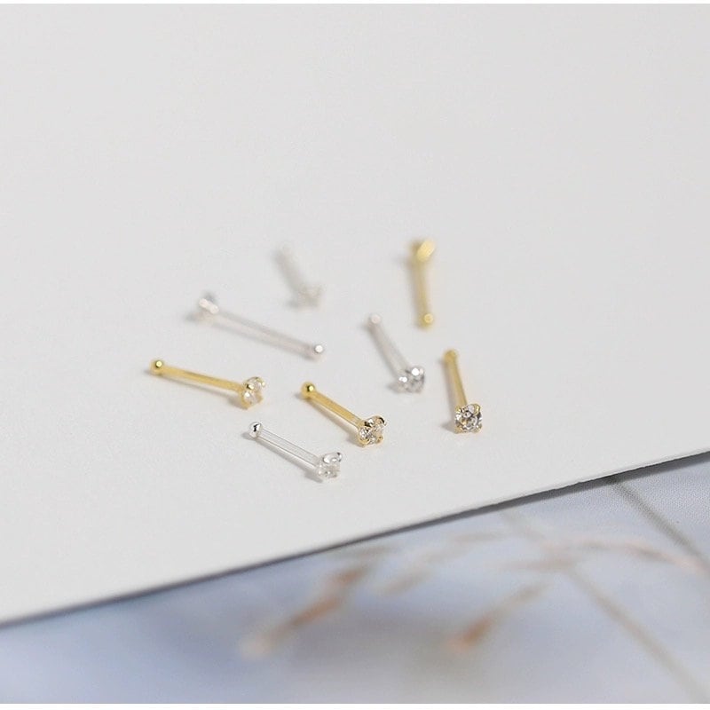 Very Tiny 20g Diamond 1.5mm-3mm Nose Stud, Nose Ring, Bone Ball End ...