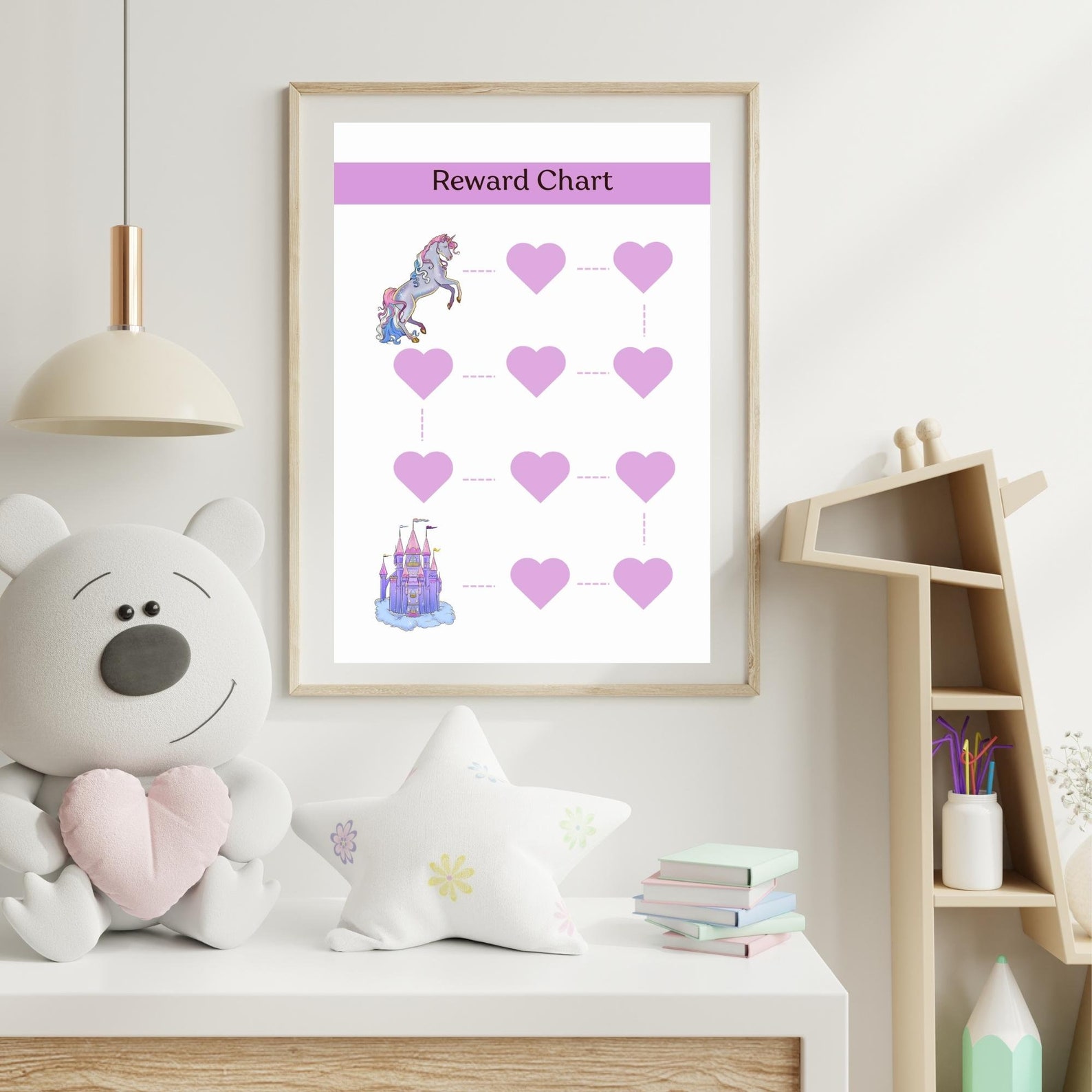 Girls Chore Chart, Chore Chart for Kids, Reward Chart, Unicorn Chore ...