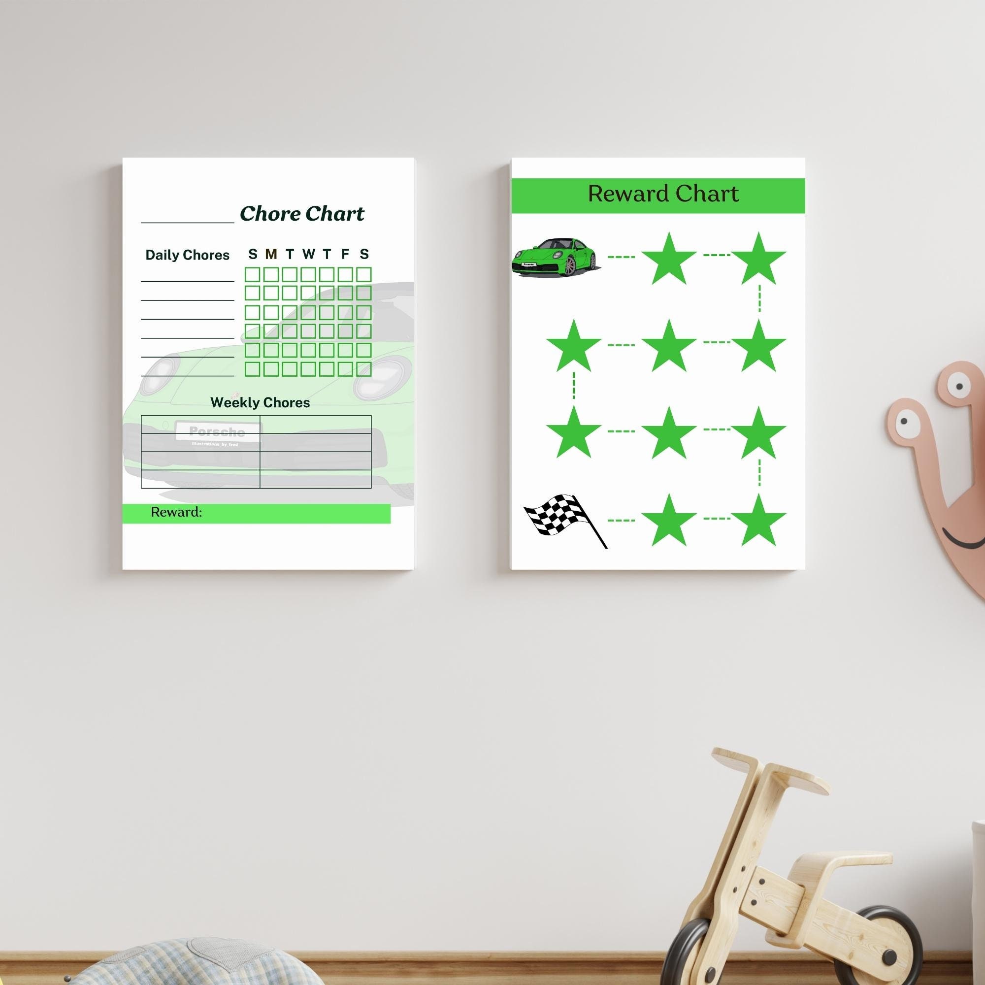 Kids Chore Chart, Boys Chore Chart, Reward Chart Printable, Toddler ...