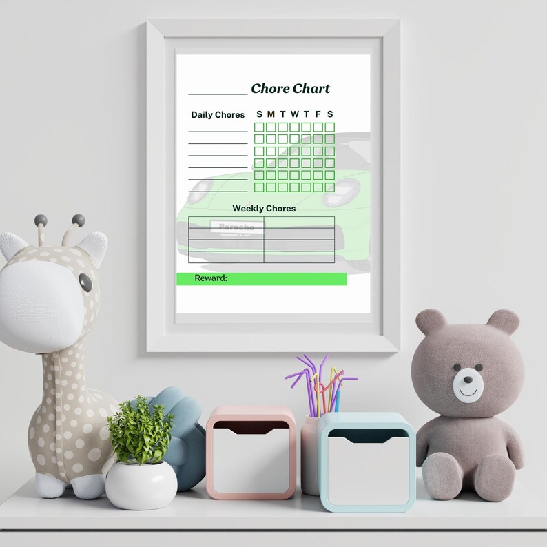 Kids Chore Chart, Boys Chore Chart, Reward Chart Printable, Toddler ...