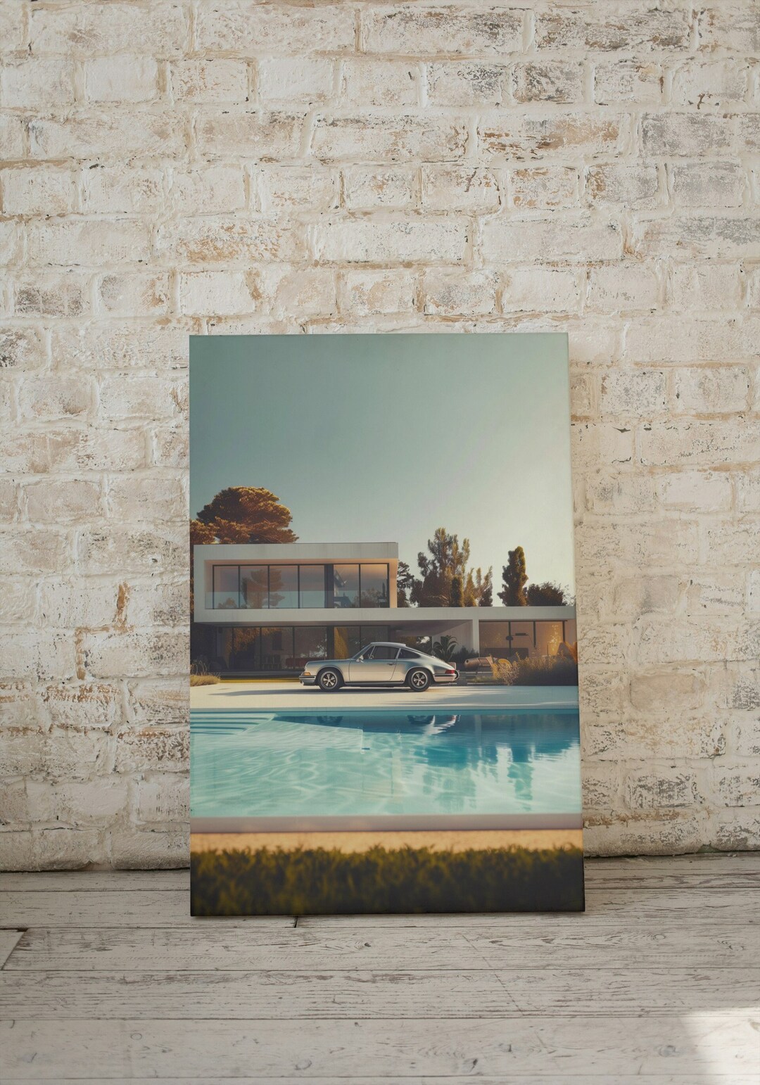 Porsche 911 Carrera 4S Poster Luxury Villa With Pool Download - Etsy