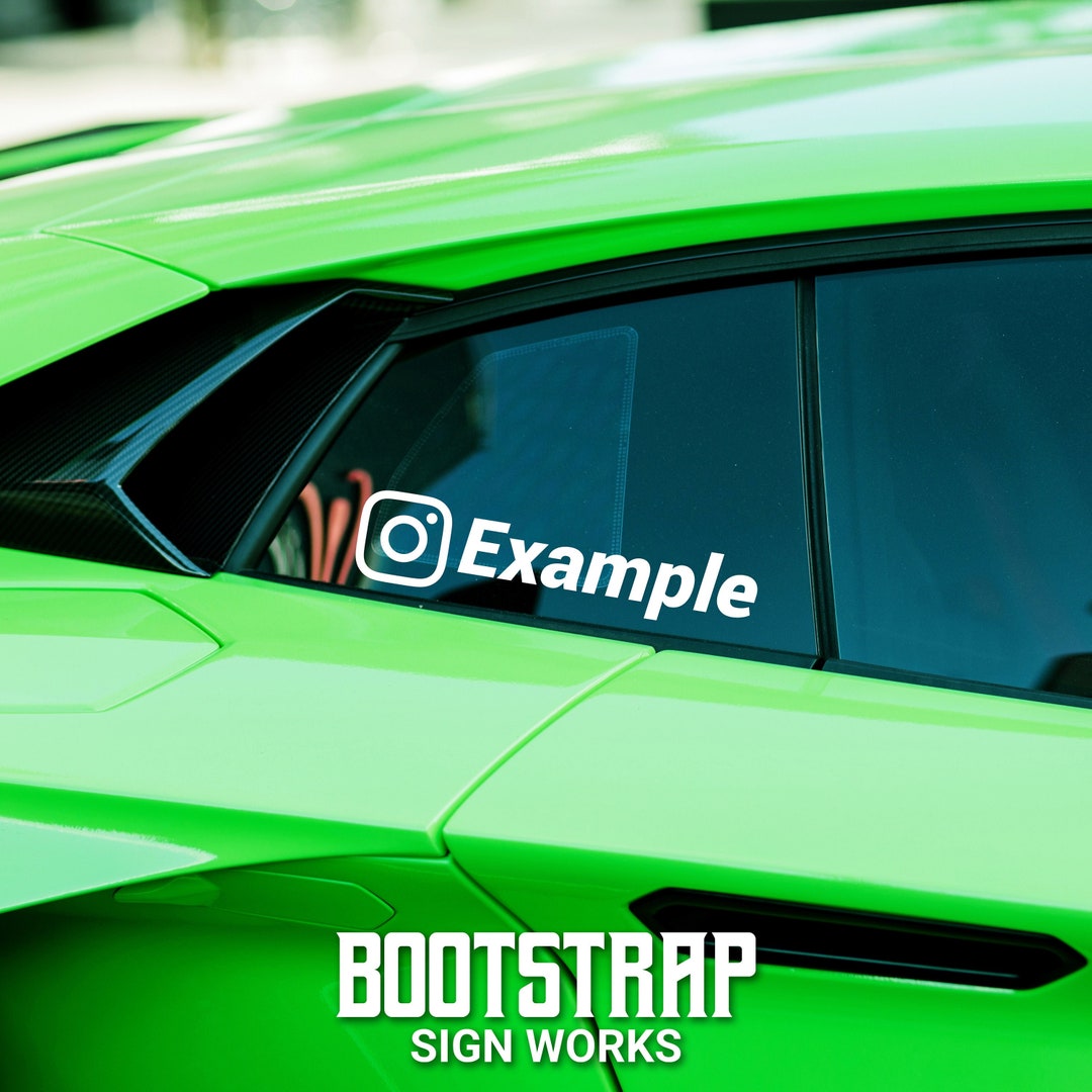 Custom Instagram Decal Car Decal Sticker - Etsy
