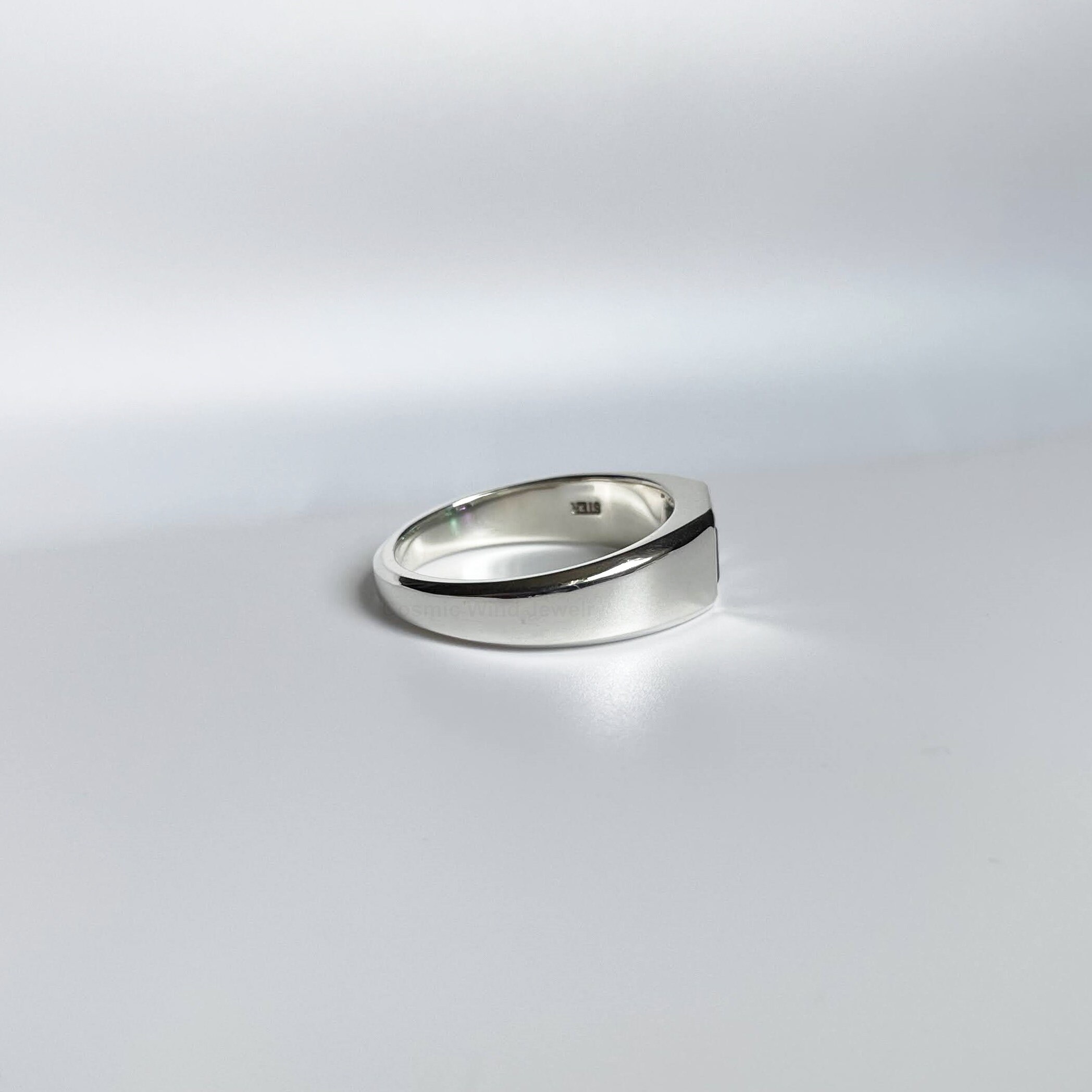 Two Stone Sterling Silver Ring for Men, Personalized Birthstone Toi Et ...
