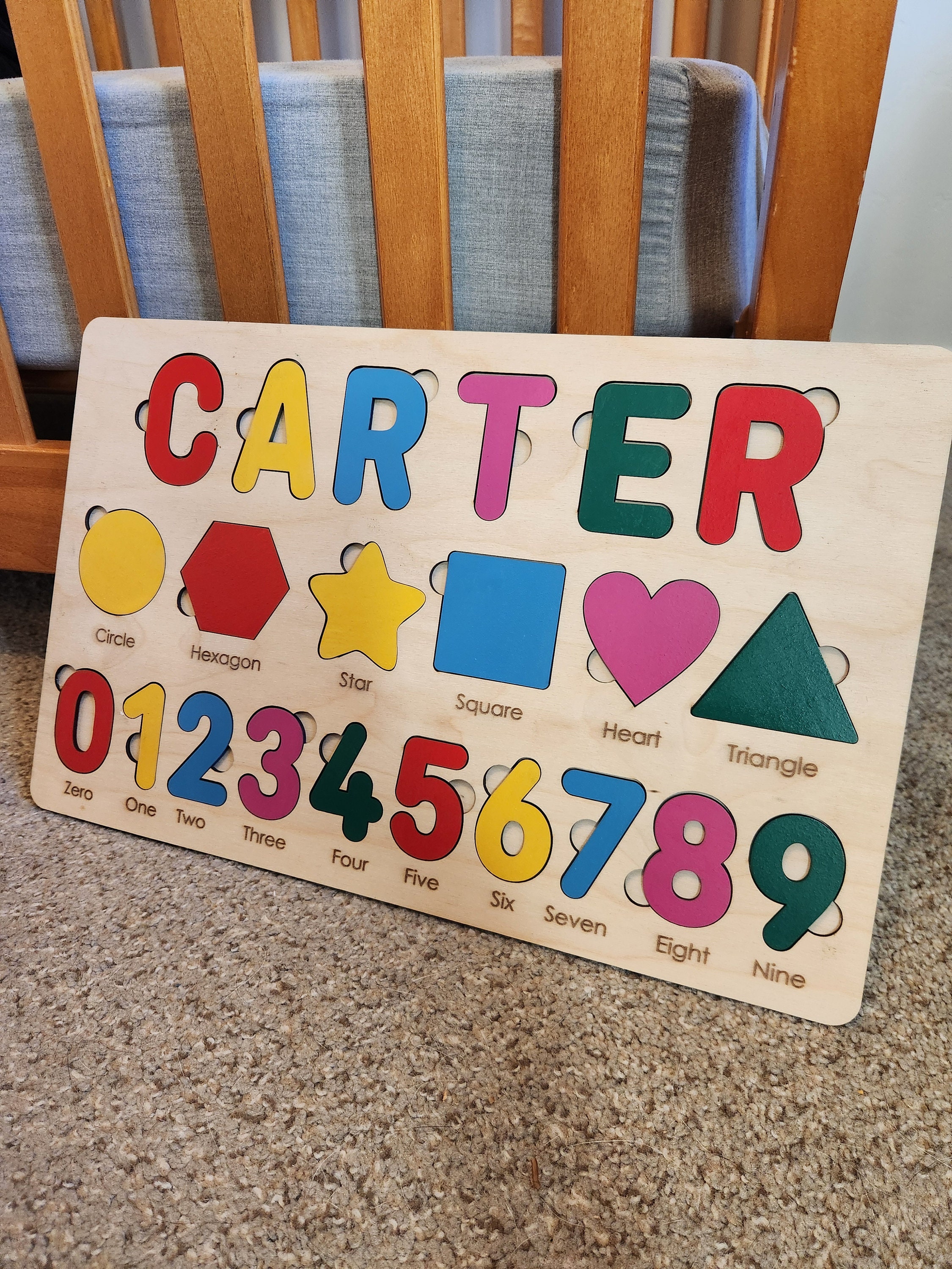 Kids Name Puzzle Board - Etsy