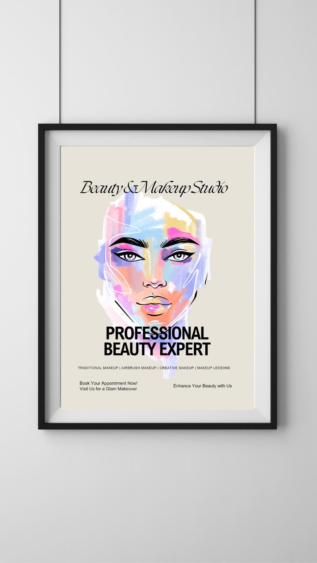 Makeup Artist Poster | Beauty Salon Wall Art | Glam Studio Printable ...