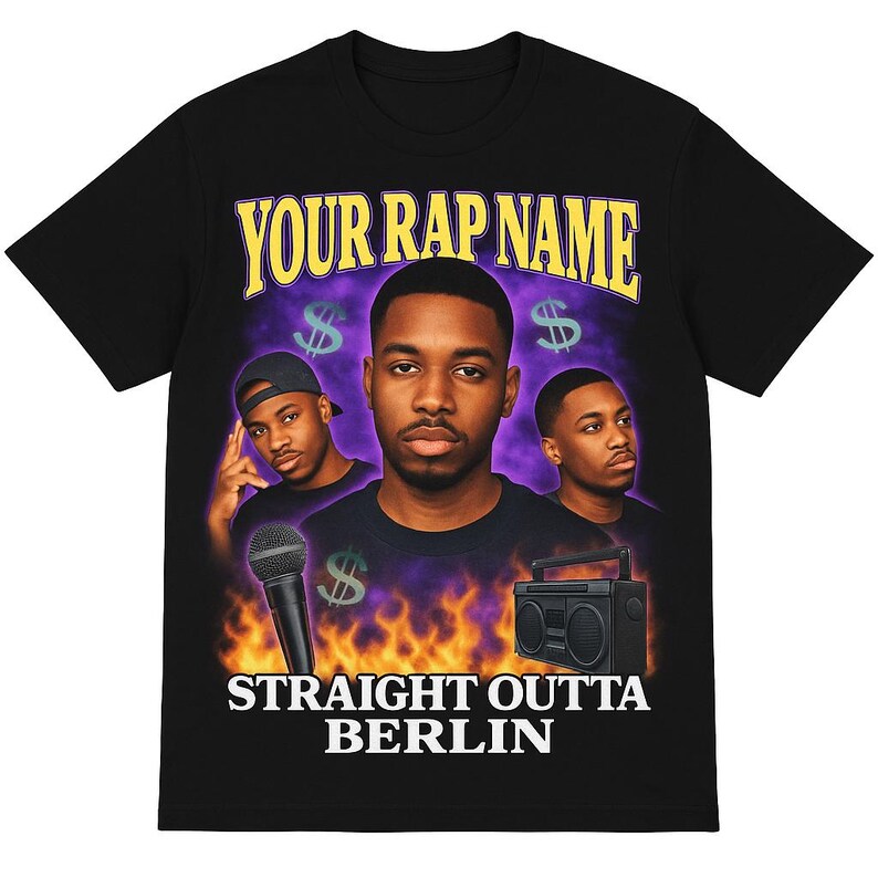 Bootleg Rap T-shirt Design – Printable 90s Hip-hop Poster Style PNG ...