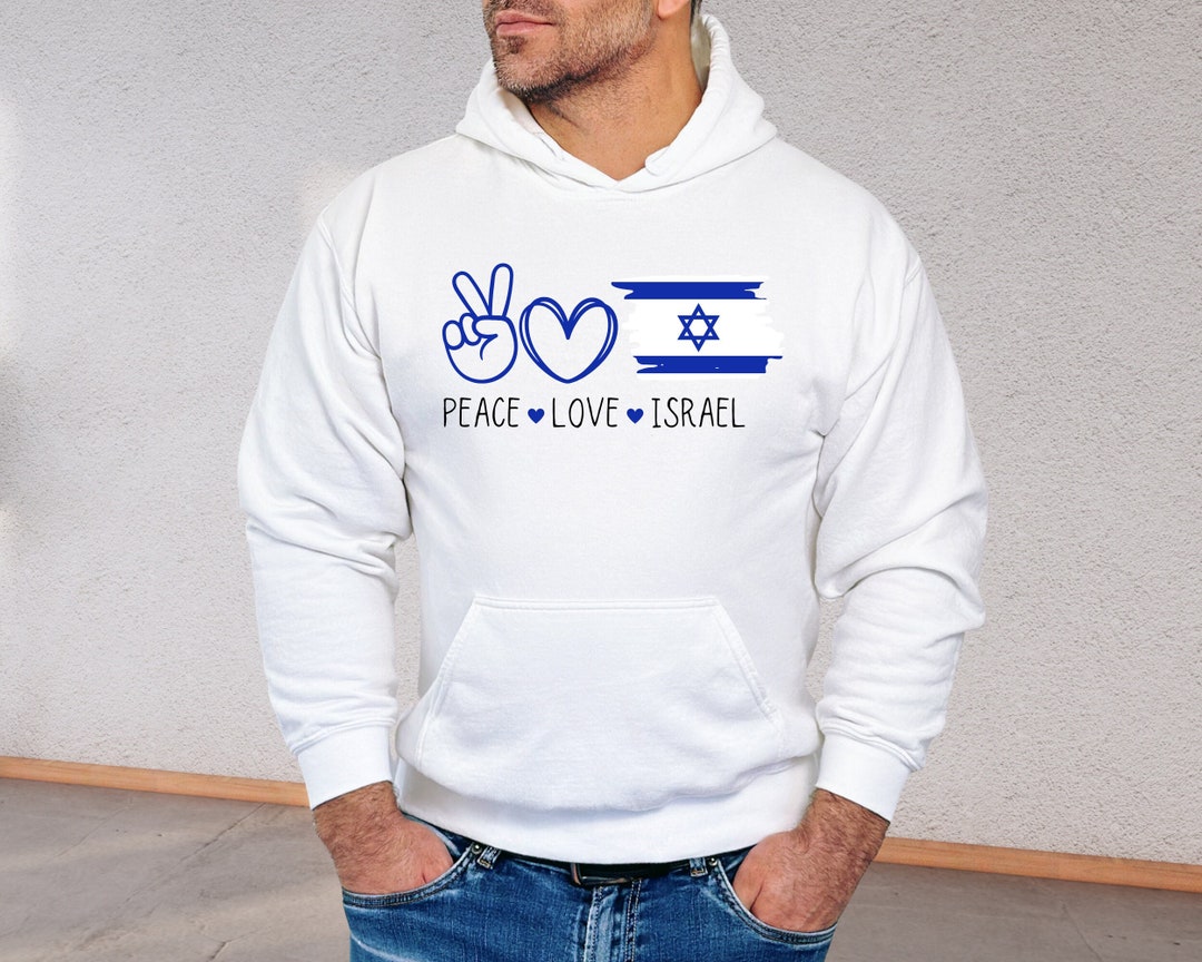 Peace Love Israel Sweatshirt, Jewish Hoodie, Stand With Israel Hoody ...