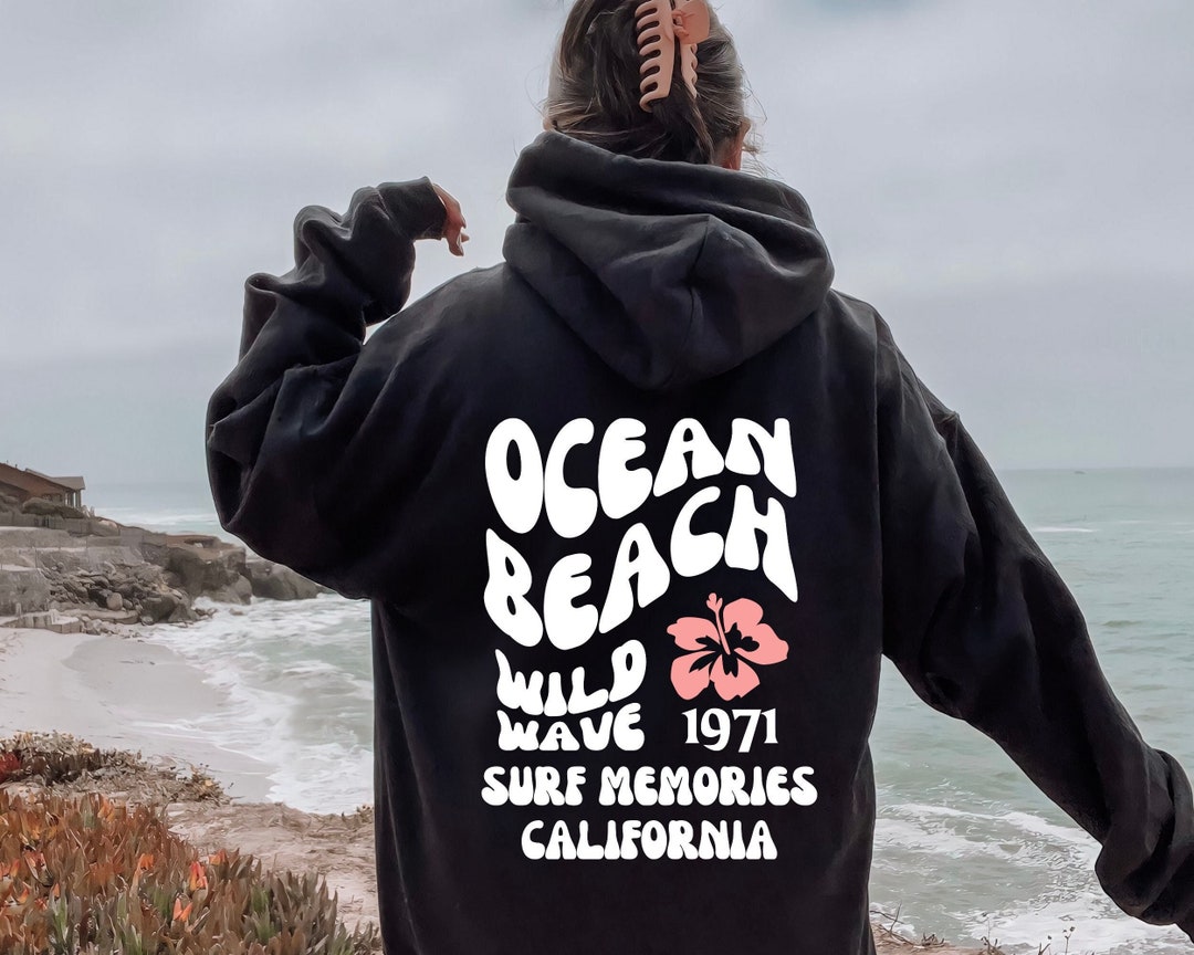 Ocean Beach Hoodie Aesthetic Hoodie Surf Memories Sweatshirt Ca Surf Hoodie Trendy Hoodie