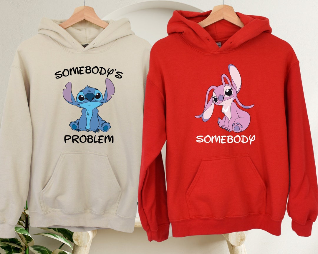 Stitch and Angel Matching Hoodie, Somebody's Problem Shirt, Somebody ...