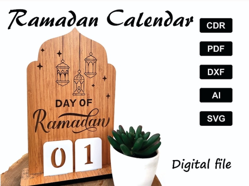 Ramadan Calendar Laser Cut Digital File - Etsy