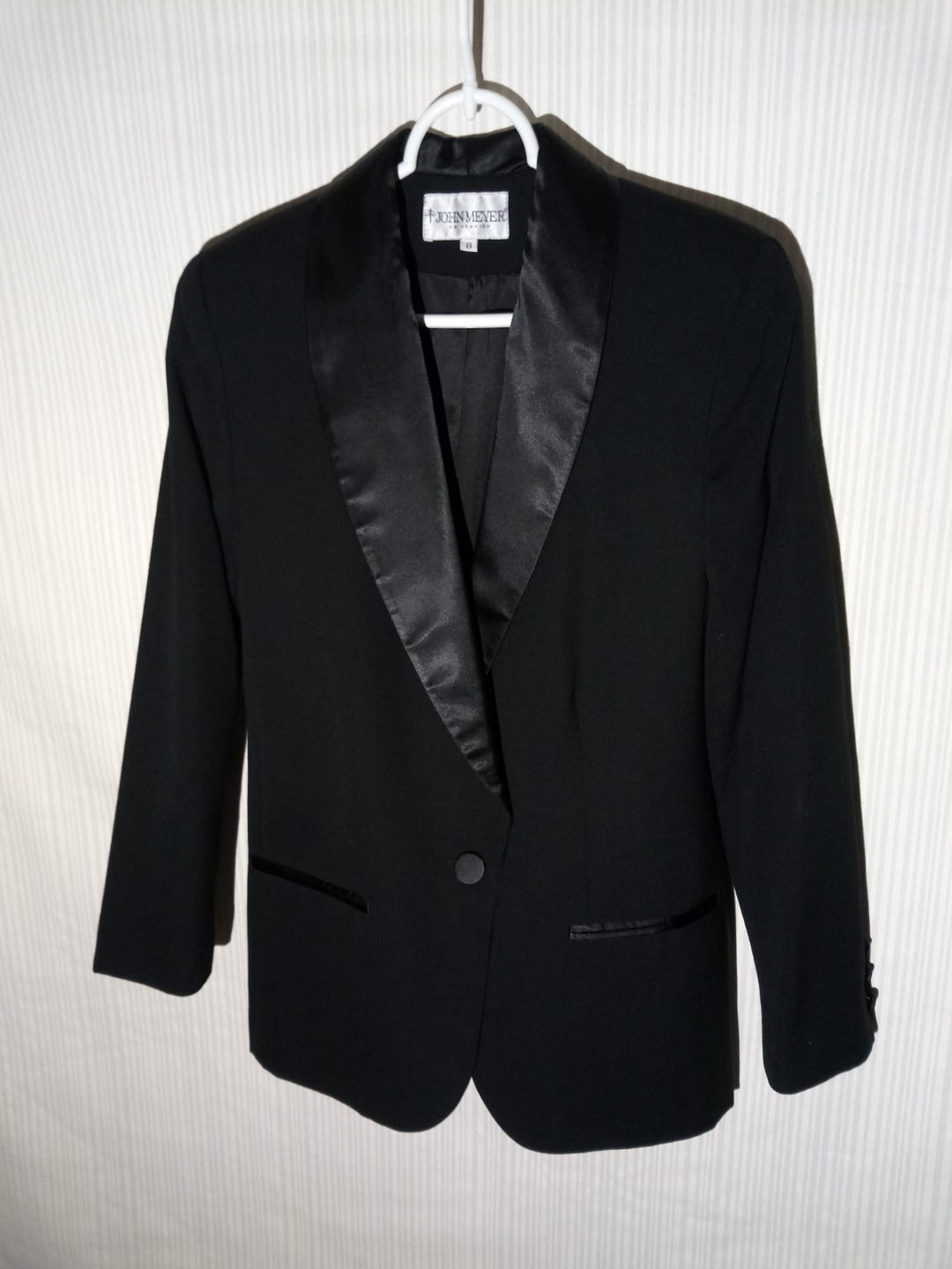 Dressy Suit/ John Meyer/two Piece/ Black Wool - Etsy