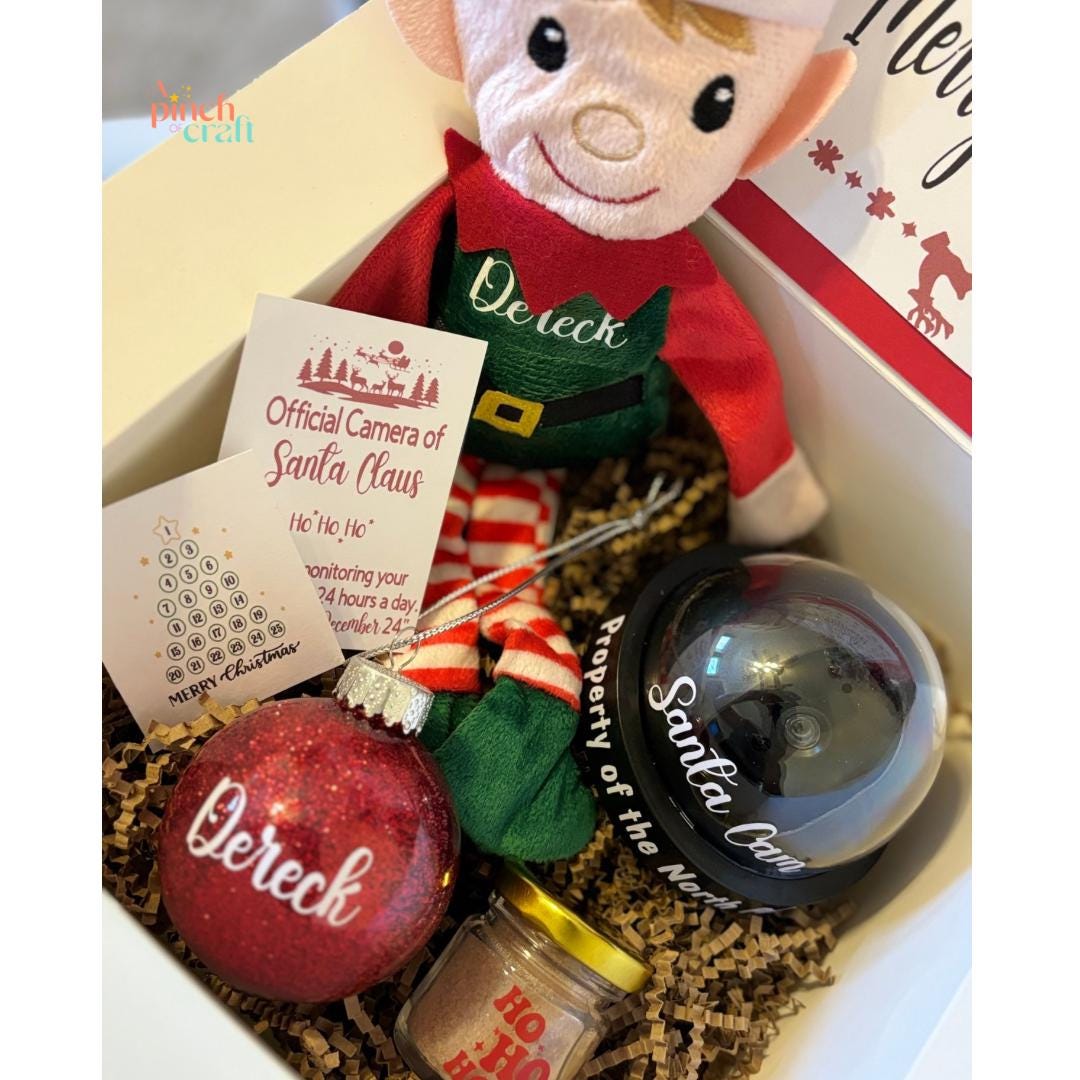 Christmas | Elf | Gift Box Christmas | Gift Idea | Ornament | Santa Cam ...