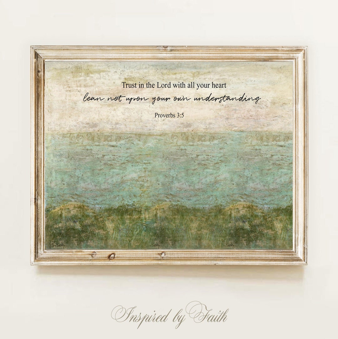 Bible Verse Landscape Printable Bible Verse Art Christian - Etsy