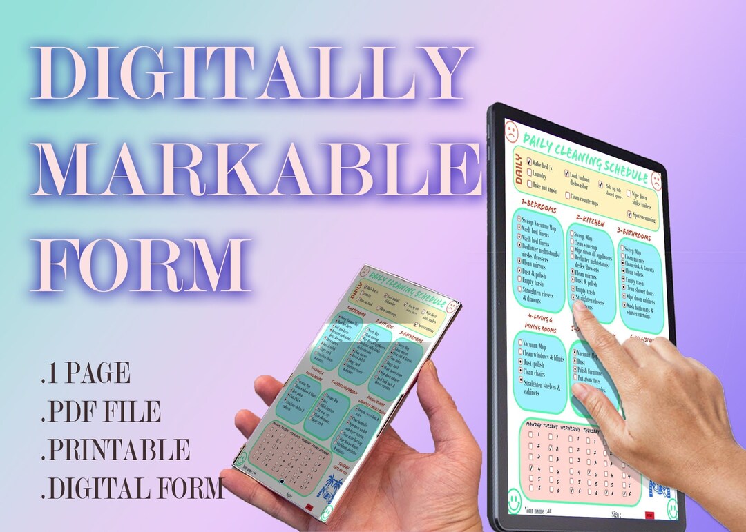 Digital Daily Fillable Form, Best Markable Form, A4 Size, Online ...