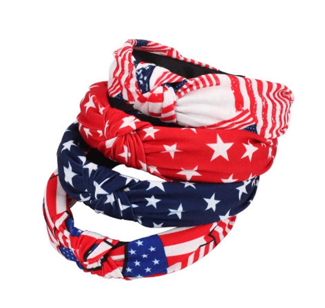 American Flag Headbands Independence Day 4th of July Red White - Etsy