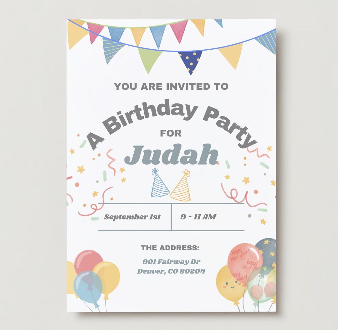 Exciting Kids Birthday Party Invitation - Etsy