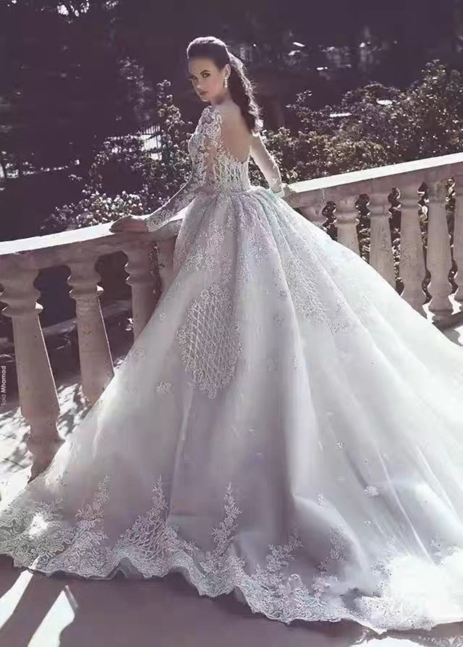 Mermaid Wedding Dress Long Sleeve Bridal Gown Princess D3 - Etsy