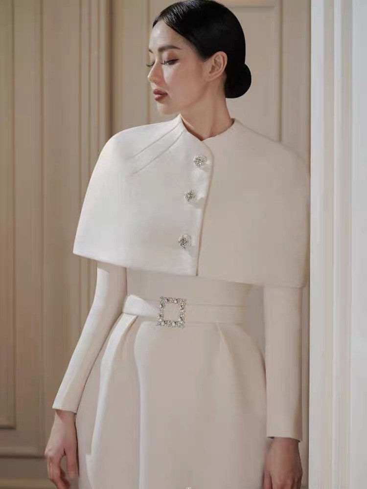 Classic French Style Dress With Removable Cloak, Two Piece Dress Set - Etsy