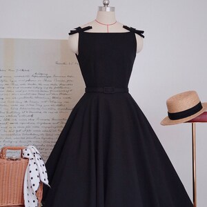 1950s Clasic Vintage Style Black Dress - Etsy