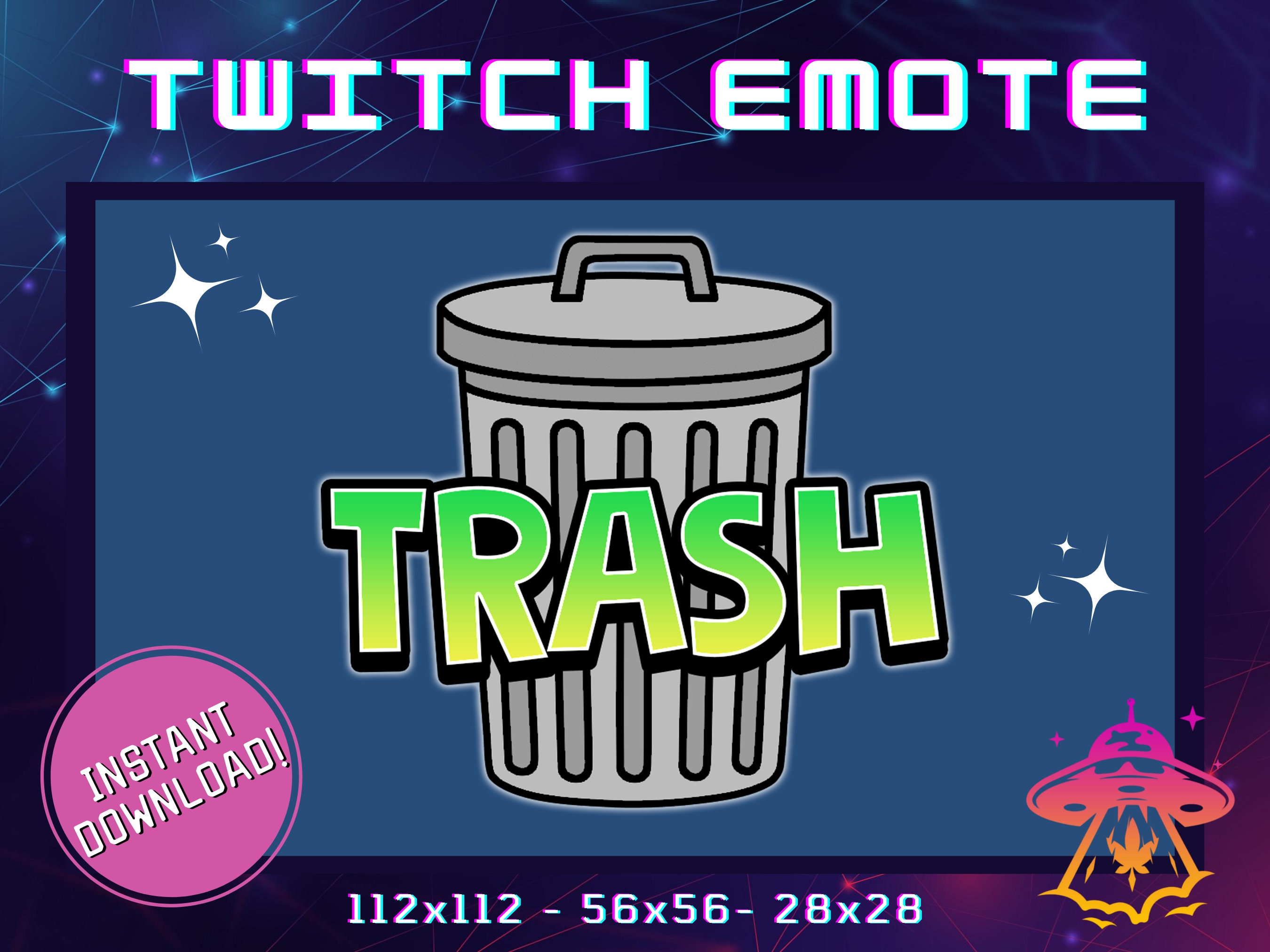 Trash Twitch Emote Youtube Emote Discord Emote Community Emote Streamer ...