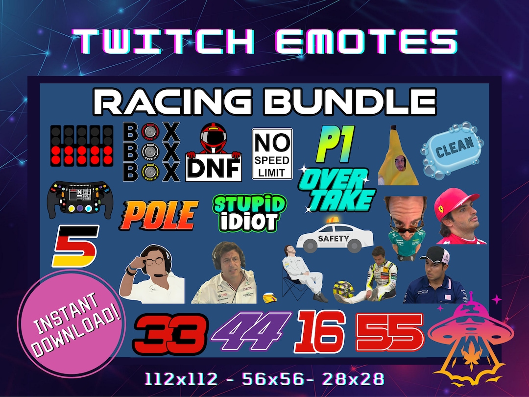 Racing F1 Emote Bundle Youtube Emote Discord Emote Community Emote ...