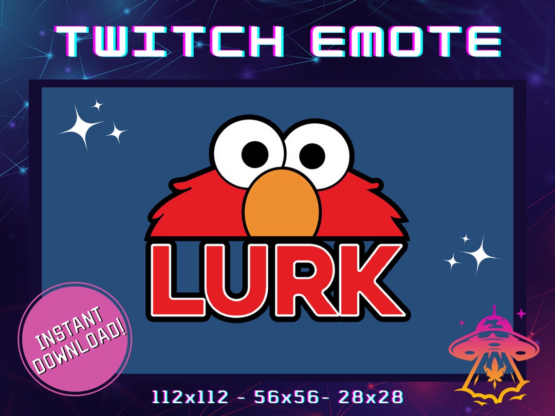 Elmo Lurk Twitch Emote Youtube Emote Discord Emote - Etsy