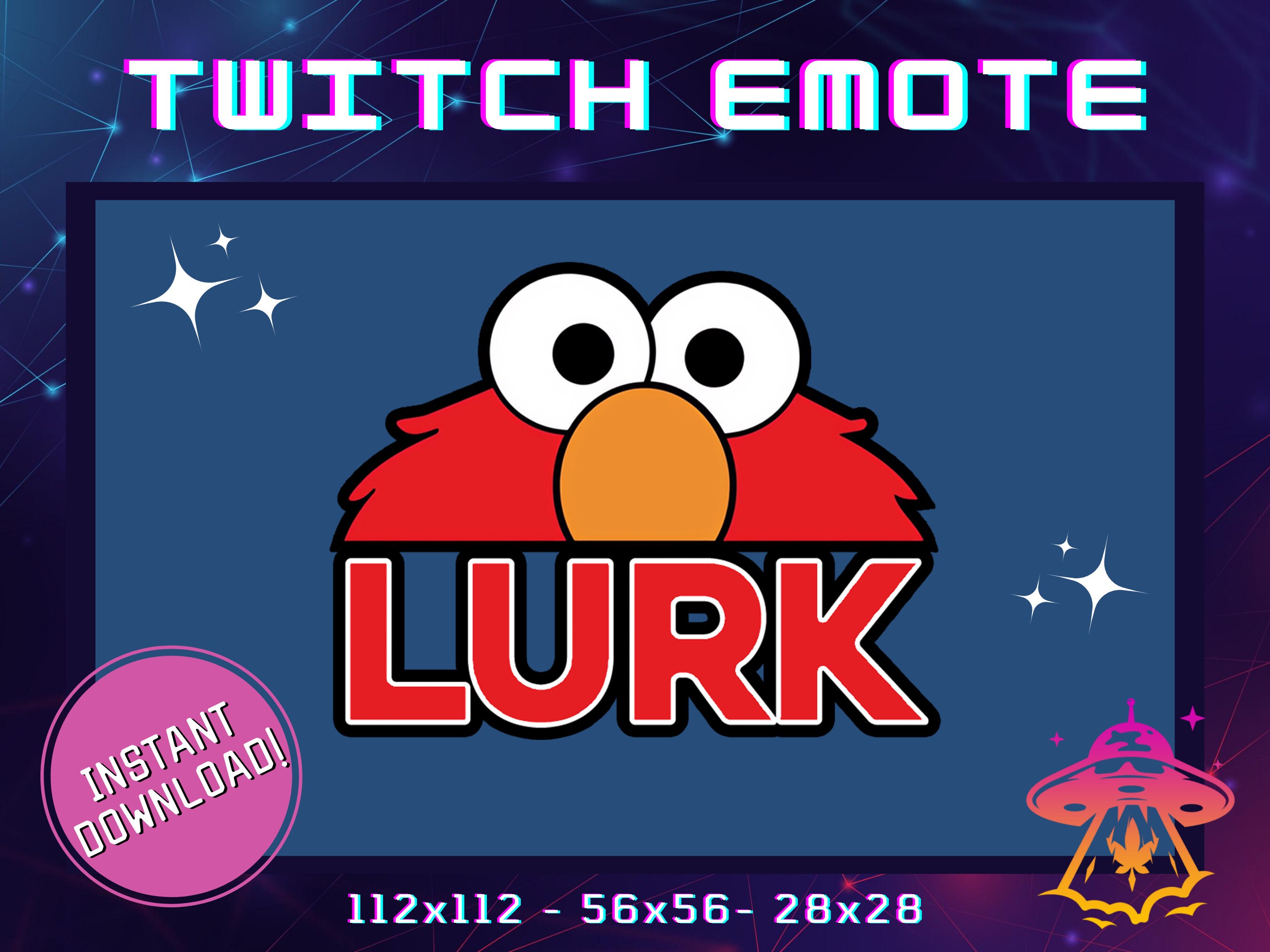 Elmo Lurk Twitch Emote Youtube Emote Discord Emote - Etsy