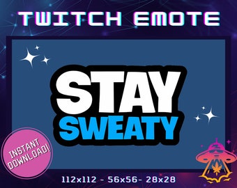 Sweaty Emote Twitch Emote Youtube Emote Discord Emote Community Emote ...