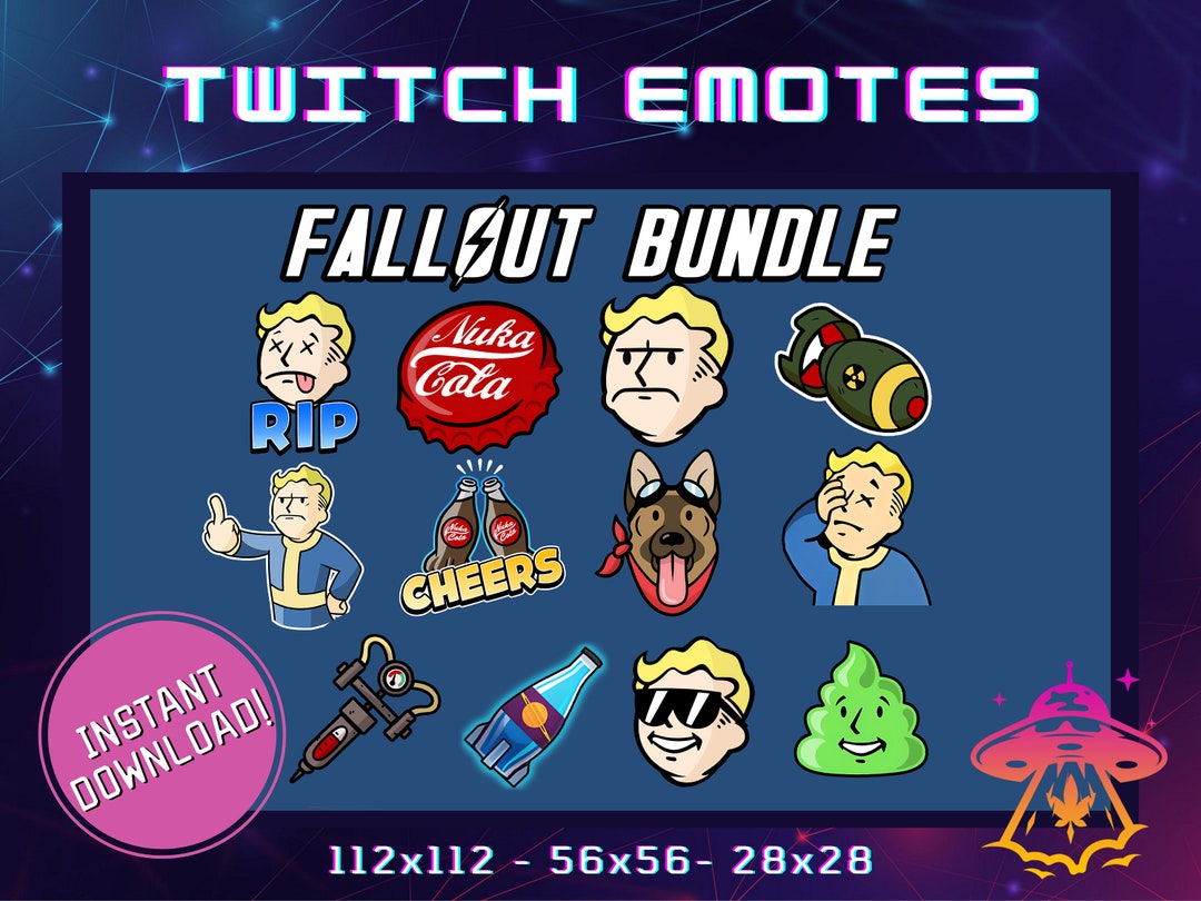 Fallout Bundle Emotes Youtube Emote Discord Emote Community Emote ...