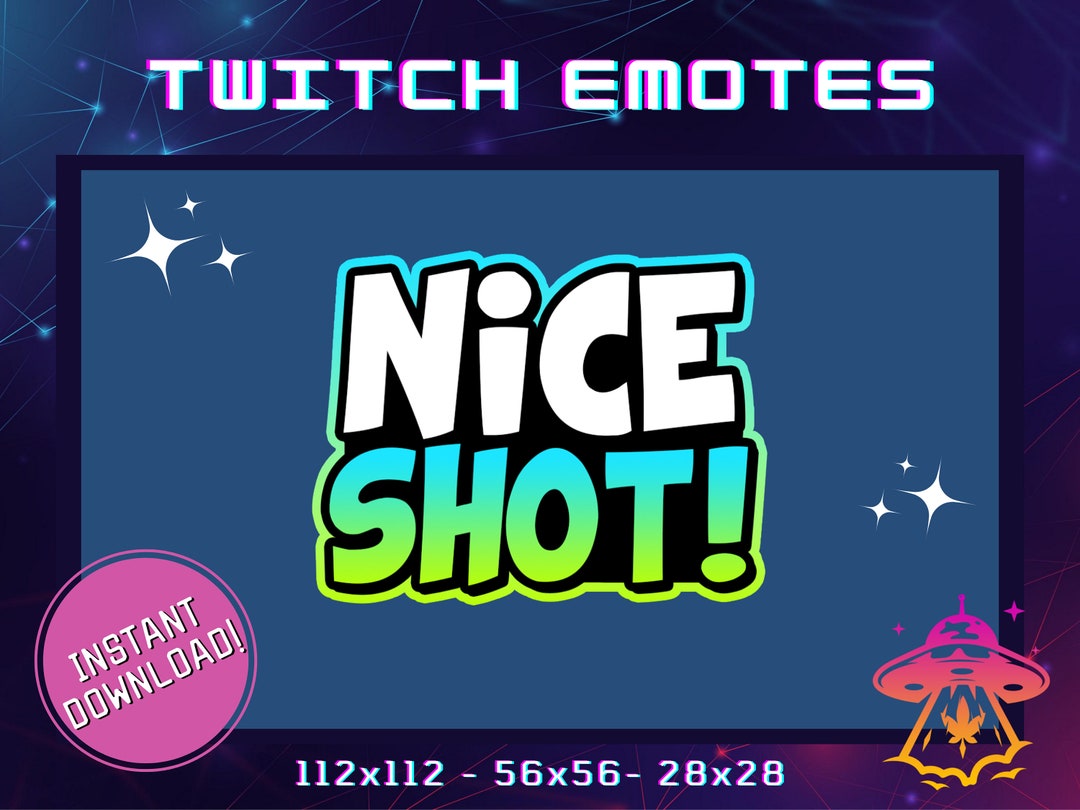 Nice Shot Twitch Emote Youtube Emote Discord Emote Community Emote ...