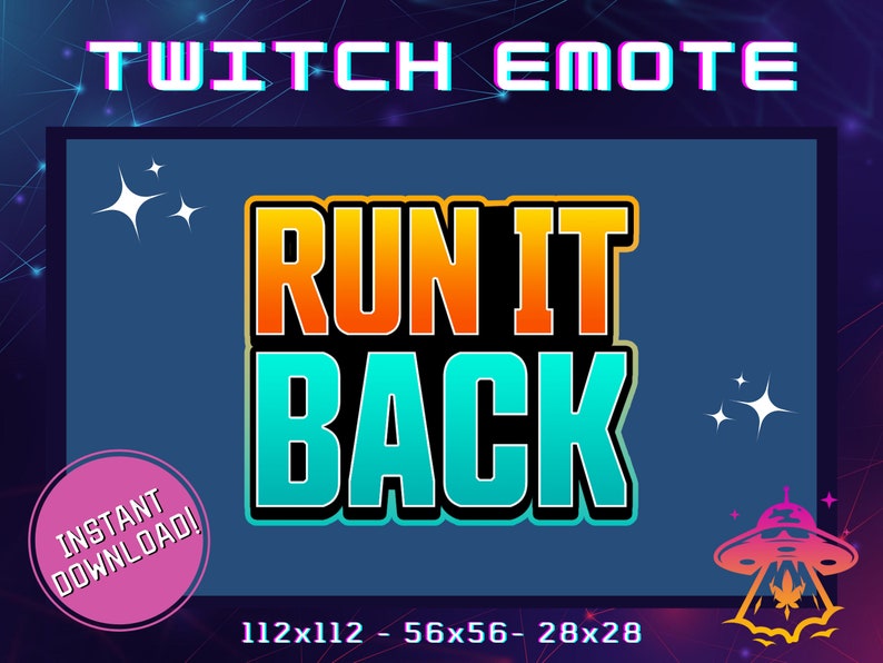 Run It Back Twitch Emote Youtube Emote Discord Emote Community Emote ...