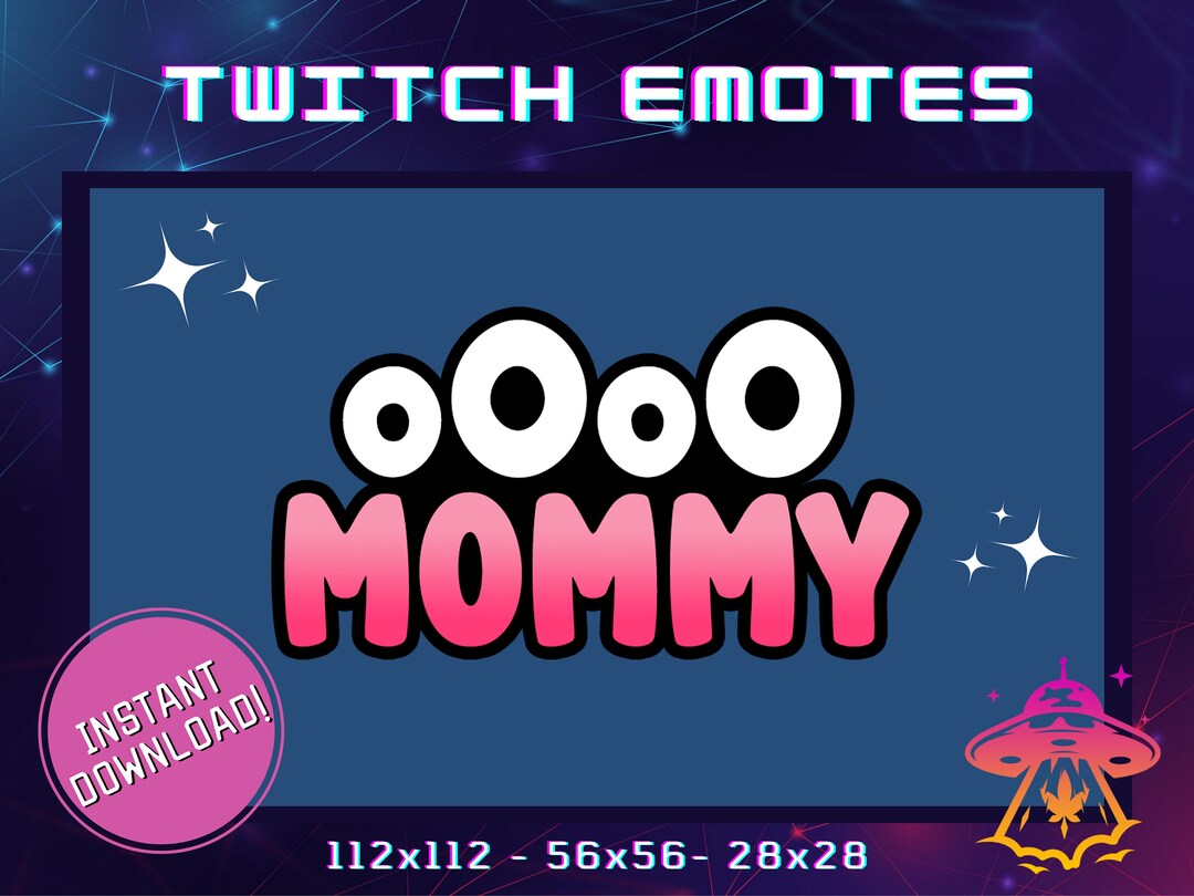 Oooo Mommy Twitch Emote Youtube Emote Discord Emote Community Emote ...