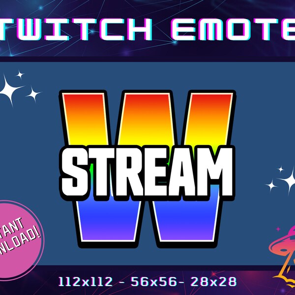 W Stream Emote - Etsy