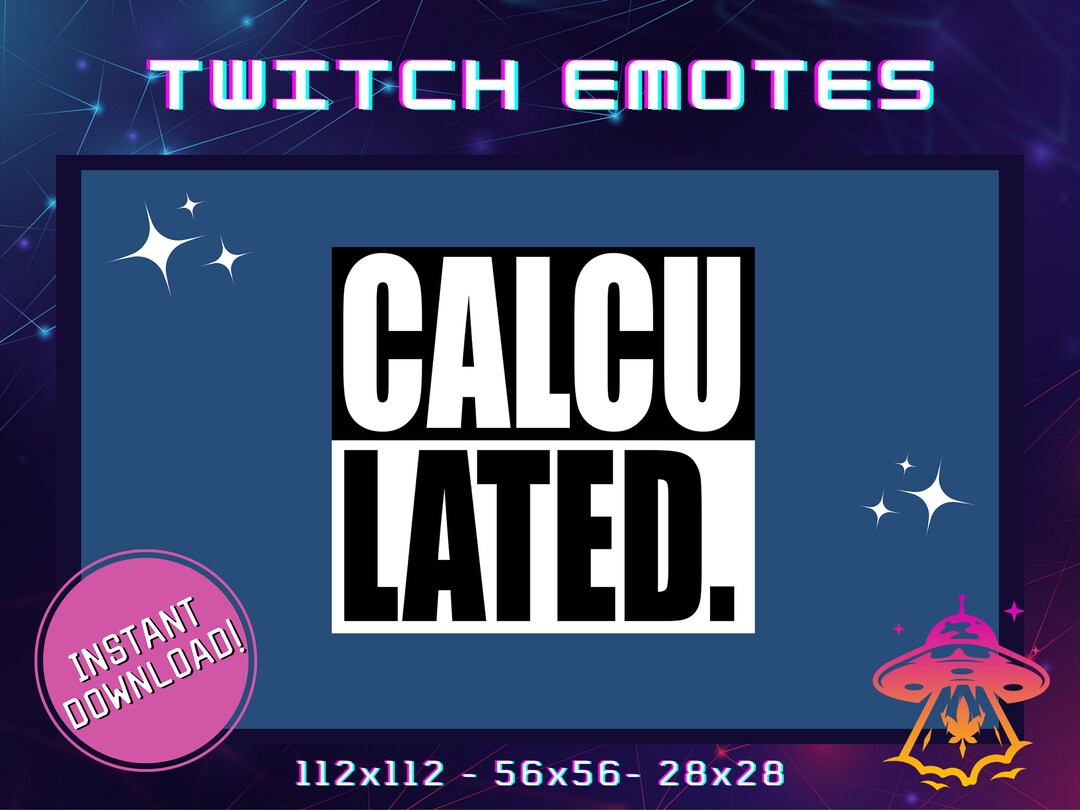 Calculated Twitch Emote Youtube Emote Discord Emote Community Emote ...