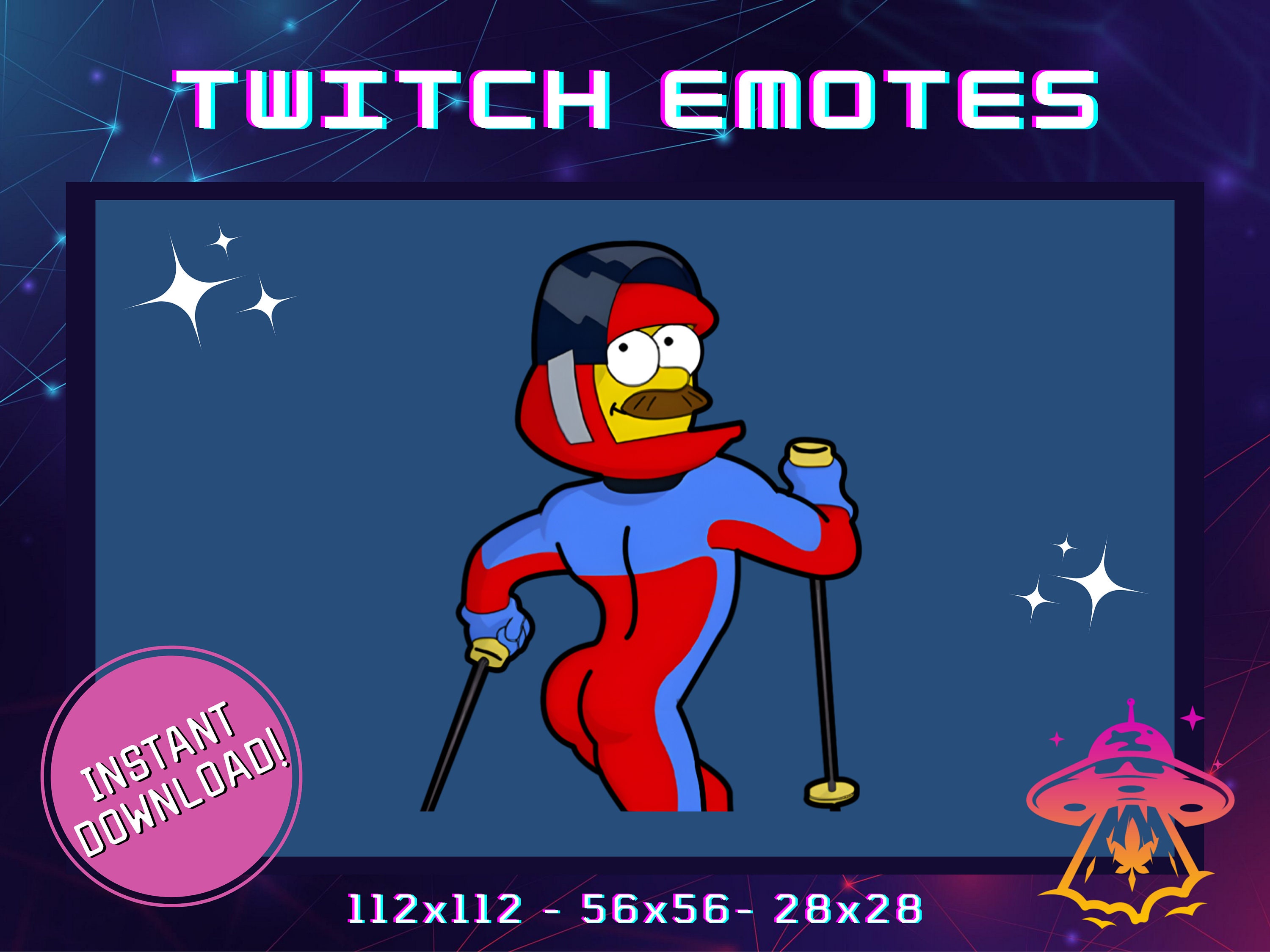 Flanders Simpson Twitch Emote Youtube Emote Discord Emote Community ...